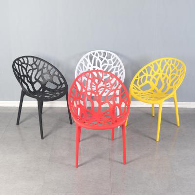 China Breathable PP Plastic Leisure Dining Chair 45x48x80cm Stackable Modern Colorful for Dining Room for sale