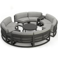 China Luxury Outdoor Arc Sofa Set Aluminum Alloy Waterproof Sunscreen for Garden Villa Courtyard for sale