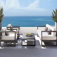 China Outdoor Teak Wood Sofa and Sunbed Set Modern Garden Furniture Customizable for sale
