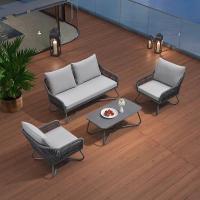 China Outdoor Teak Wood Sofa and Sunbed Set Modern Garden Furniture Customizable for sale