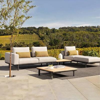 China Modern Outdoor Sofa Set 3-Seater Leisure Garden Furniture with Cushions for sale
