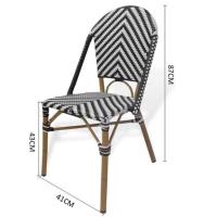 China Outdoor Garden Rattan Dining Table and Chair Set 4 Seater Metal Frame Patio Furniture for sale