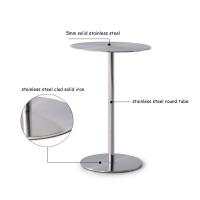 China Stainless Steel Round Table with Foldable Dining Chair Set 40-70cm Customizable for Restaurant Outdoor Use for sale