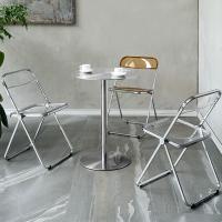 China Stainless Steel Round Table with Foldable Dining Chair Set 40-70cm Customizable for Restaurant Outdoor Use for sale