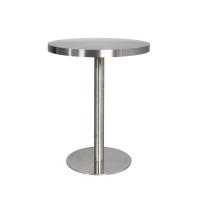 China Minimalist Stainless Steel Round Bar Table 40-60 cm Outdoor Dining Restaurant Furniture for sale