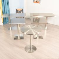 China Minimalist Stainless Steel Round Bar Table 40-60 cm Outdoor Dining Restaurant Furniture for sale