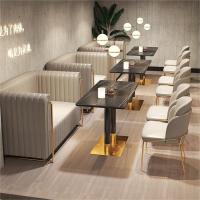 China Modern Light Luxury Restaurant Sofa Booth Dining Table and Chair Set JL-4366 for sale