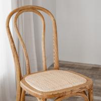 China Solid Wood Bentwood Dining Chairs Stackable Rattan Coffee Chairs for Restaurant Retro Style for sale