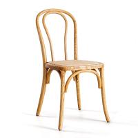 China Solid Wood Bentwood Dining Chairs Stackable Rattan Coffee Chairs for Restaurant Retro Style for sale