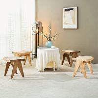 China Solid Wood Rattan Dining Chair Bench with Footstool Durable Natural Finish for Restaurant Cafe Use for sale