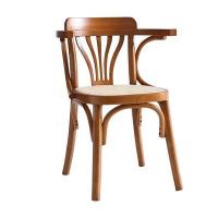 China Modern Dining Chair Nature Rattan Coffee Chair Solid Wood Armrest Chairs 2pcs MOQ for sale