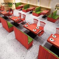China Modern Restaurant Booth Seating with Table Set Durable Faux Leather 4 Seat Commercial for sale