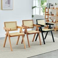 China Nordic Solid Wood Rattan Folding Chair 58x33x88 cm for Dining Room Balcony for sale