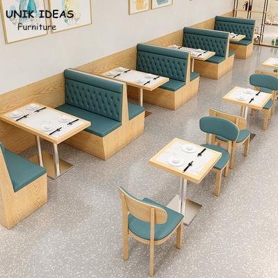 China Modern Luxury Restaurant Booth Set with Faux Leather Sofa and Marble Table for Coffee Shop for sale