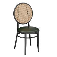 China Modern Woven Rattan Bench Sofa Restaurant Dining Booth Seating Set Custom Color for sale
