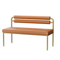 China Modern Metal Single Chair and Bench Sofa Set with PU Leather for Restaurant Dining Room for sale