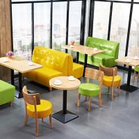 China Customizable Commercial Restaurant Booth Sofa Seating with Solid Wood Frame and PU Leather for Cafe for sale