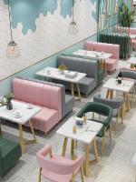 China Wholesale Foshan Factory Fast Food Restaurant Booth Seating 120x60x95cm Fabric for sale