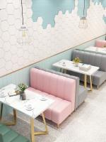 China Wholesale Foshan Factory Fast Food Restaurant Booth Seating 120x60x95cm Fabric for sale
