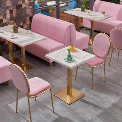 China Nordic Western Restaurant Artificial Marble Dining Table and Chair Sofa Sets for sale