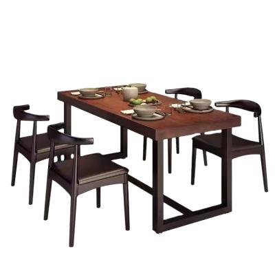 China Wooden Restaurant Coffee Shop Table Hamburg Style 80x80cm Commercial Use for sale