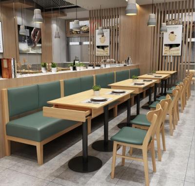 China Modern Restaurant Dining Set 120x65x105 cm Plywood Chair Table Sofa Booth for Commercial Use for sale