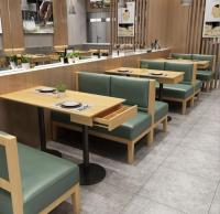 China Modern Restaurant Dining Set 120x65x105 cm Plywood Chair Table Sofa Booth for Commercial Use for sale