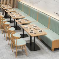 China Modern Restaurant Dining Set 120x65x105 cm Plywood Chair Table Sofa Booth for Commercial Use for sale