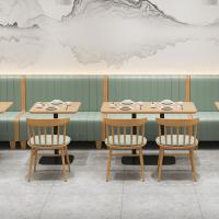 China Modern Restaurant Dining Set 120x65x105 cm Plywood Chair Table Sofa Booth for Commercial Use for sale