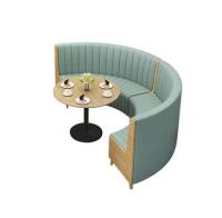 China Modern Restaurant Dining Set 120x65x105 cm Plywood Chair Table Sofa Booth for Commercial Use for sale