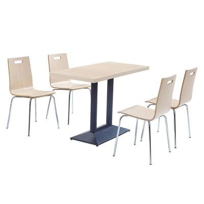 China Wholesale Bentwood 4 Seater Restaurant Table and Chair Set with Metal Frame 38x38x80 cm for sale