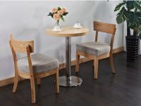 China Modern Restaurant Dining Table and Chairs Set 120x60x75cm Wood Frame with Cushion for sale