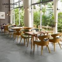 China Fast Food Table Chair Set Restaurant Furniture Booths Cafe Set Flatpack 3 Cartons for sale