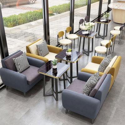 China Modern Restaurant Cafe Sofa Set High Quality Board Commercial Furniture Tables Chairs 20 Days Lead Time for sale