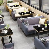 China Modern Restaurant Cafe Sofa Set High Quality Board Commercial Furniture Tables Chairs 20 Days Lead Time for sale