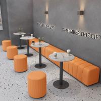 China Foshan Factory Restaurant Wall Booth Cafe Leisure Sofa No Back Long Bench Table Chair Set for sale