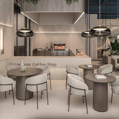 China Commercial Restaurant Booth Sofa Set Hotel Lobby Furniture Luxury Coffee Shop Table and Chair 2-Seat for sale