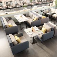China Luxury Sofa Booth Commercial Restaurant Furniture Custom Leather Fabric 2 Seater for sale