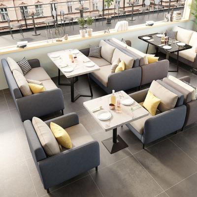 China Luxury Sofa Booth Commercial Restaurant Furniture Custom Leather Fabric 2 Seater for sale