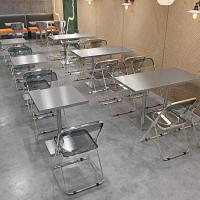 China Stainless Steel Western Pizza Restaurant Sofa Table and Folding Chair Furniture Set for Bar Cafe for sale