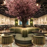 China Commercial Green Leather Round Booth Seating Set with Coffee Table and Chairs for Bar Lounge for sale