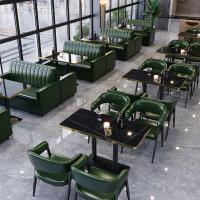 China Custom Commercial Restaurant Booth Seating with PU Leather and Solid Wood Frame for High Traffic Dining Spaces for sale