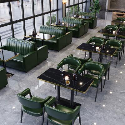 China Custom Commercial Restaurant Booth Seating with PU Leather and Solid Wood Frame for High Traffic Dining Spaces for sale