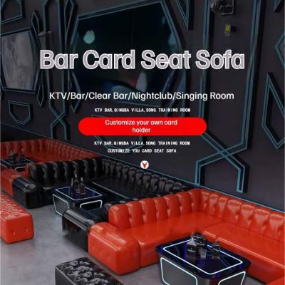 China Wholesale Custom U-Shape Nightclub Booth Seating with PU Leather and Solid Wood Frame for sale