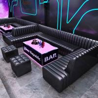 China Custom U-Shape Hookah Lounge Sofa Set with PU Leather and Solid Wood Frame for Nightclub for sale