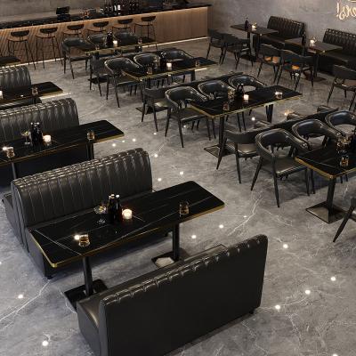 China Commercial Modular Leather Booth Seating Set with Solid Wood Frame for Restaurant Cafe Bar for sale