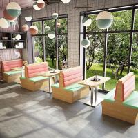 China Modern Cafe Restaurant Booth Sofa Dining Table and Chair Set 120x65x75cm for sale
