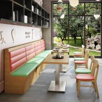 China Modern Cafe Restaurant Booth Sofa Dining Table and Chair Set 120x65x75cm for sale