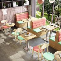 China Modern Cafe Restaurant Booth Sofa Dining Table and Chair Set 120x65x75cm for sale