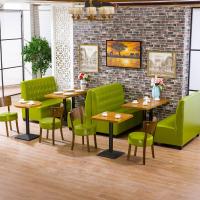 China Commercial Restaurant Booth Seating Set with Metal Frame and Custom Fabric Options for sale